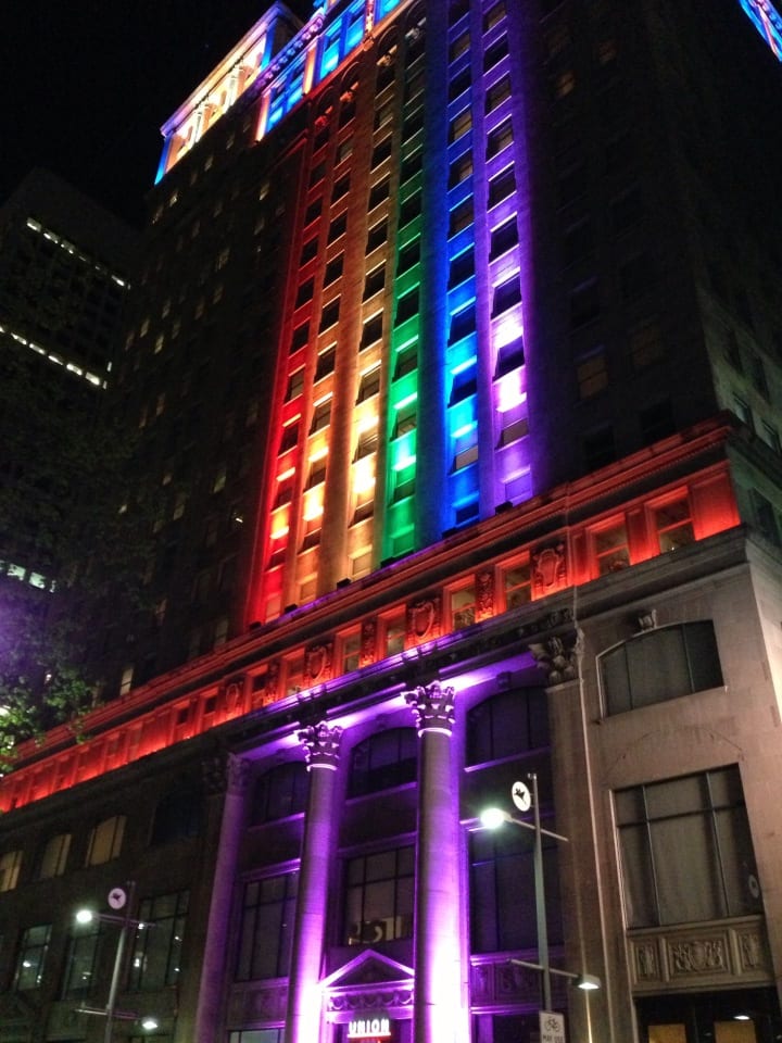 PHOTOS: Davis Building goes gay - Dallas Voice